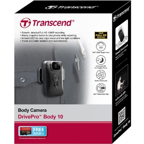 מצלמת גוף Transcend DrivePro Body 10